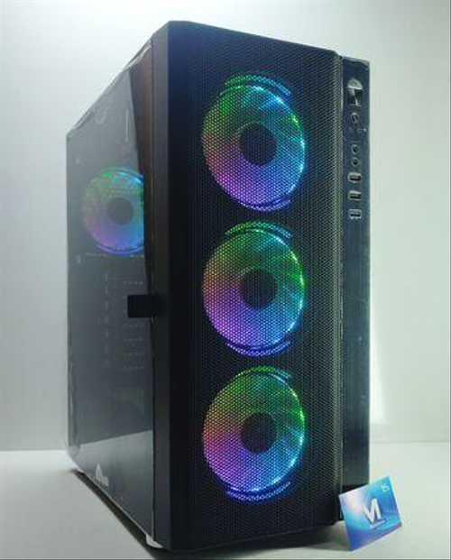 Корпус для пк Ginzzu CL300 FAN 12CM RGB*4 (ATX)