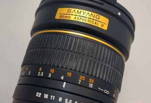 Объектив Samyang 85mm F 1,4 для Canon б/у