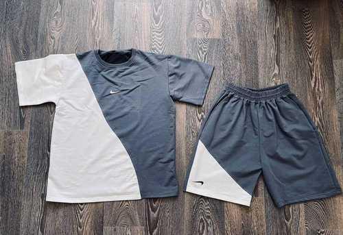 Спортивный костюм Nike серый с белым