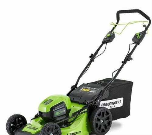 Газонокосилка аккумуляторная Greenworks gd60lm46sp