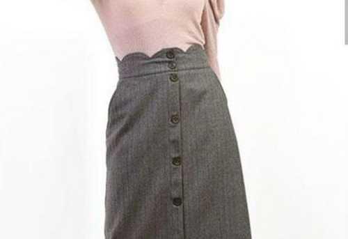 Шерстяная юбка миди 46 размер Лино Руссо