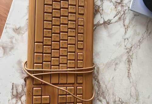 Клавиатура деревянная из бамбука