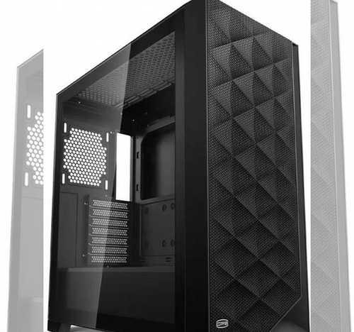 Pccooler C3D510 BK Mesh Mid Tower, Black, TG, 0.7 spcc, no fans E-ATX, ATX, mATX, mITX 170/390/205mm