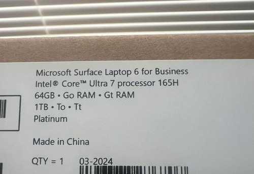 Microsoft surface Laptop 6 Ultra7 64GB/1Tb for B-s