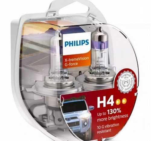 Автолампа philips H4 12V 60/55W +130% X-treme Visi