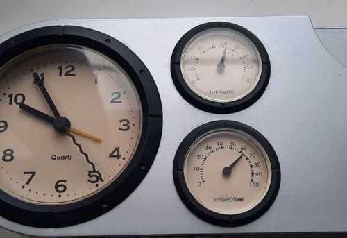 Часы настоотные СССР Quartz термометр гигрометр