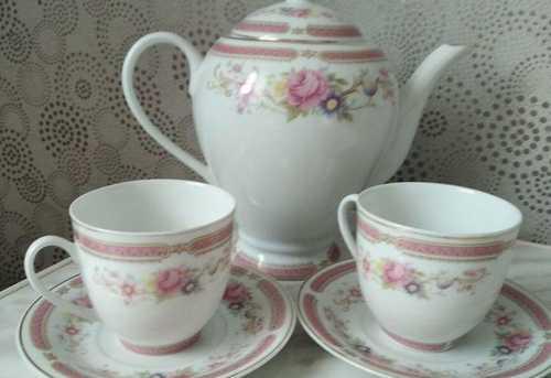 Набор чайный, костяной фарфор Fine Porcelain.Китай