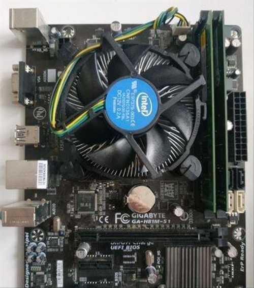 Комплект Gigabyte H81M+Intel Core I5 4440+8GB DDR3