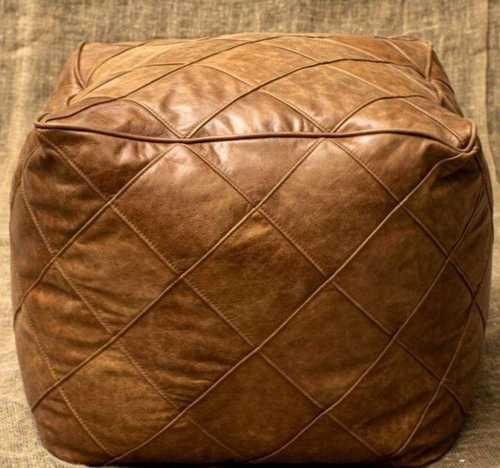 Пуф softness, quilted leather