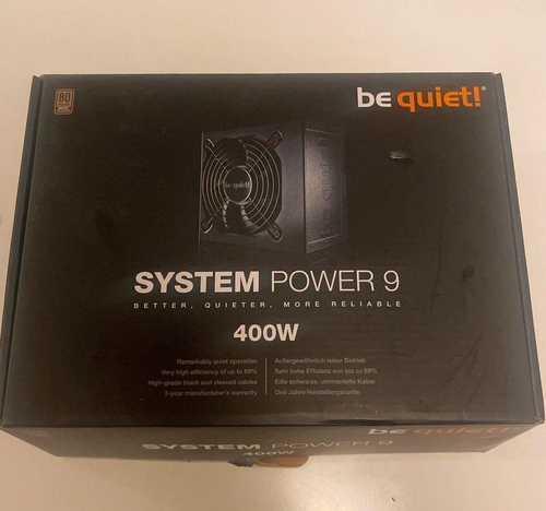 Блок питания be quiet power 9 400w