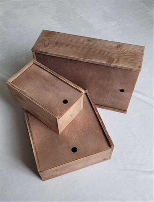 Деревянный подарочный ящик с крышкой