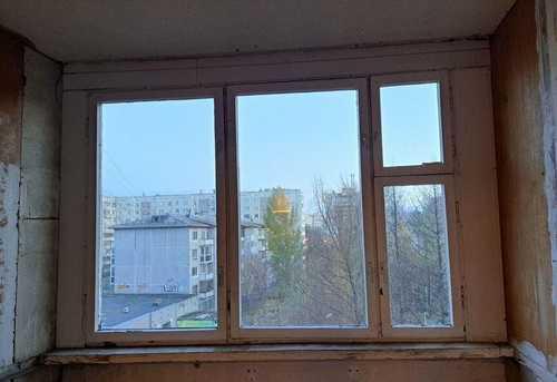 Деревянное окно б/у