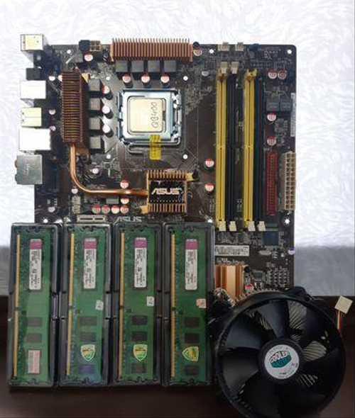 Материнская плата 775+Q9400+DDR2-8Gb+Кулер