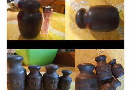 Гиря фарфор 500 гр. СССР и гири 4 шт. на кг