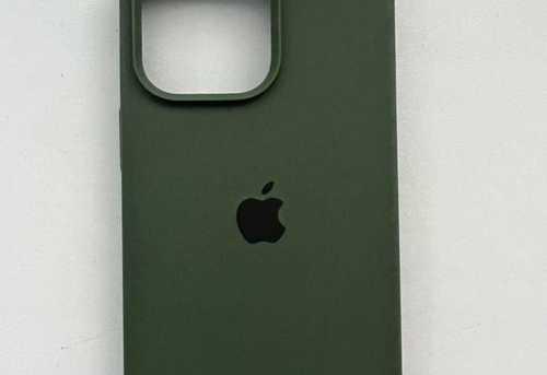 Чехол на iPhone 13 pro темно-зеленый цвет