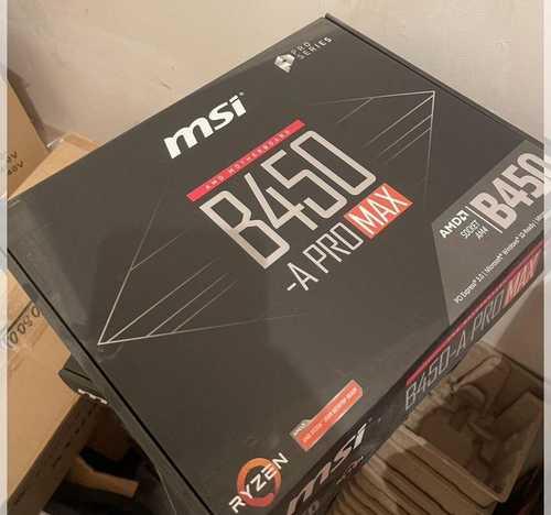 Коробка от материнской платы MSI B450 -A PRO MAX 2