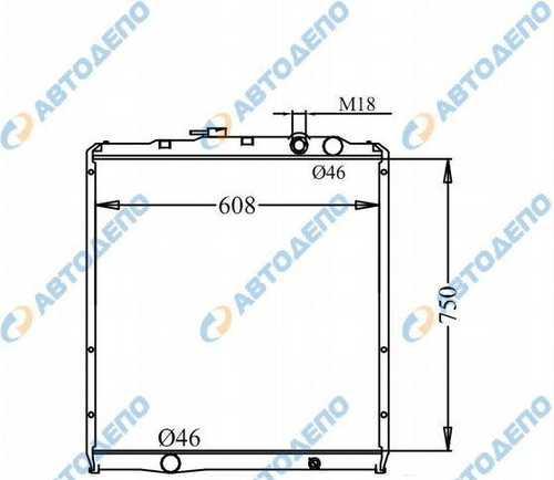 Радиатор охлаждения двигателя mitsubishi fuso figh