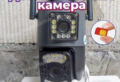 Камера видеонаблюдения 4g SIM двойная