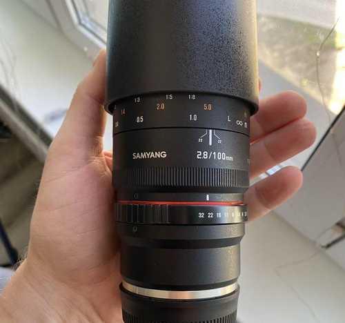 Samyang 100mm f 2.8 macro Sony E как новый