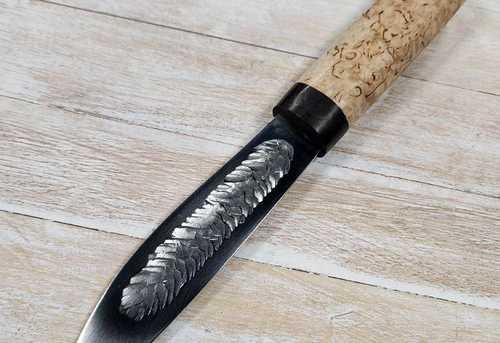 Нож Якутский Средний ст.Х12мф (Карел. берёза) (Сём