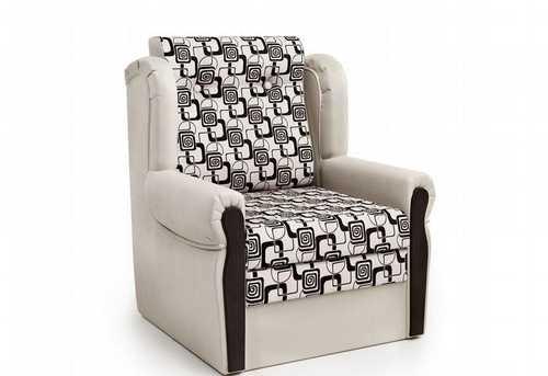 Кресло-кровать Классика М экокожа беж и ромб