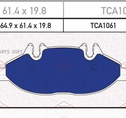 Tatsumi TCA1061 Колодки тормозные дисковые передние