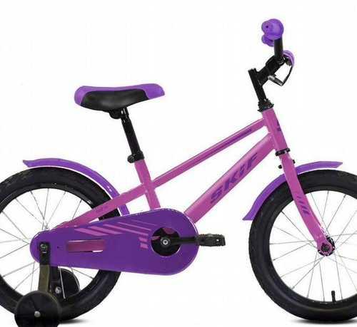 Велосипед детский skif 16 1x1 2022, розовый/фиолет