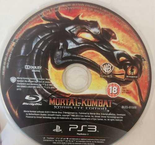 Диски на ps3 mortal-kombat