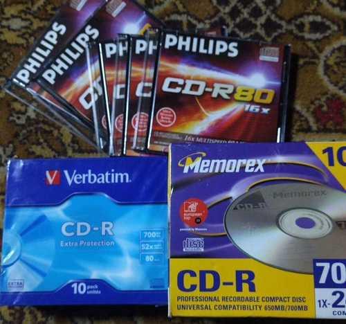 Диск оптический Verbatim, Memorex, philips CD-R