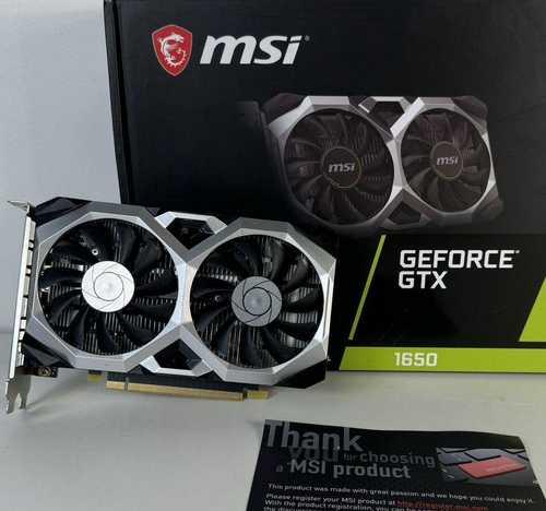 Видеокарта MSI geforce GTX 1650 4GB как новая