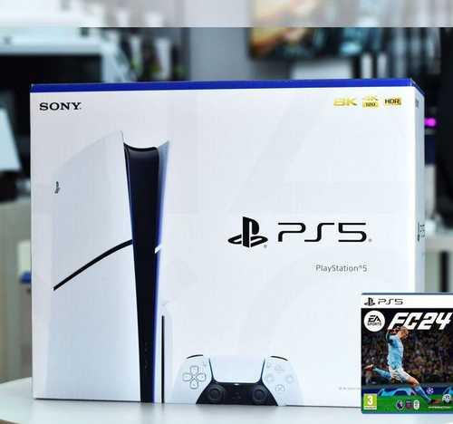 Sony PlayStation 5 Slim + FIFA 24+ Гарантия год