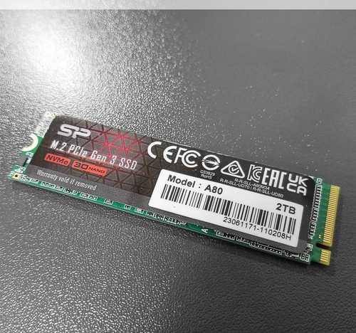 Ssd m2 nvme 2TB, 512GB Silicon Power A80