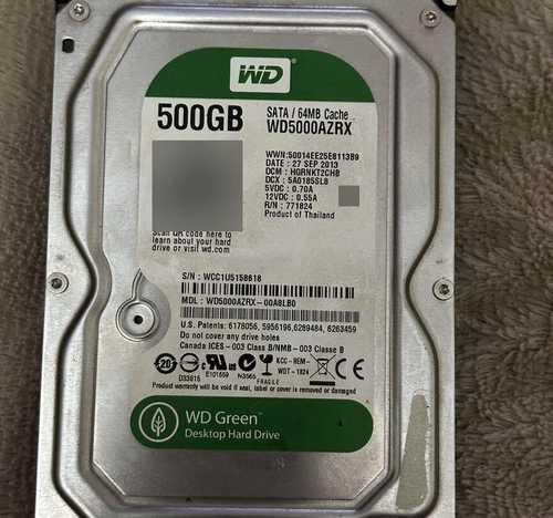 Жесткий диск WD Green 500GB