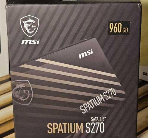 Внутренний SSD накопитель MSI spatium S270 960Gb