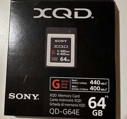 Карта памяти на 64 GB sony XQD