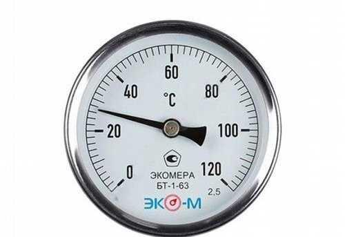 Термометр осевой экомера дк63 120С биметаллический