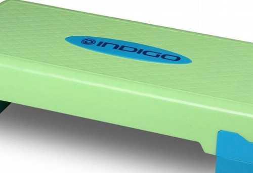 Степ-платформа Indigo IN171 2 уровня, сине-зеленая