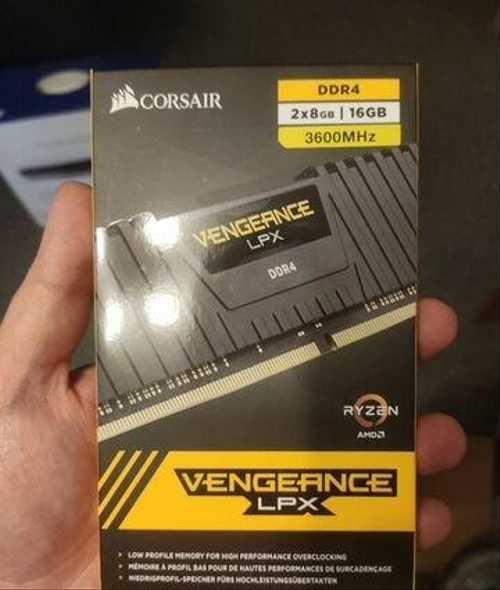 Corsair Vengeance LPX 16 гб (8гб x2) DDR4 3600 мhz