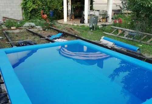 Пленка для пруда и бассейна 1мм голубого цвета