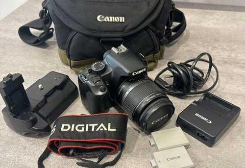 Canon eos 450d kit + батарейный блок, сумка
