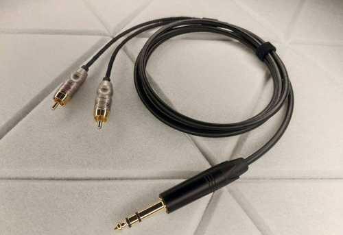 Jack 6,3 stereo на 2 rca Canare l-4e5at