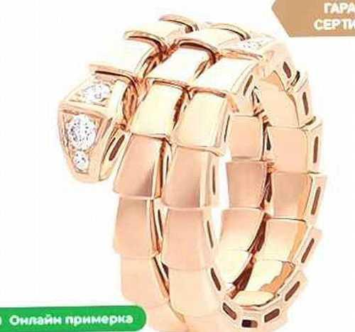 Кольцо Bvlgari Serpenti Viper в два витка