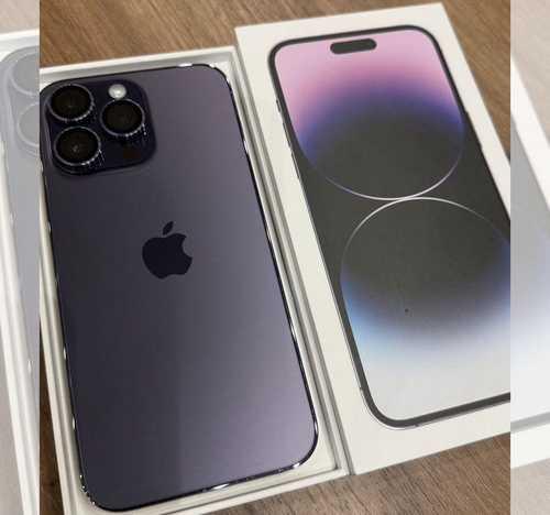 iPhone 14 pro max deep purple 128gb sim esim