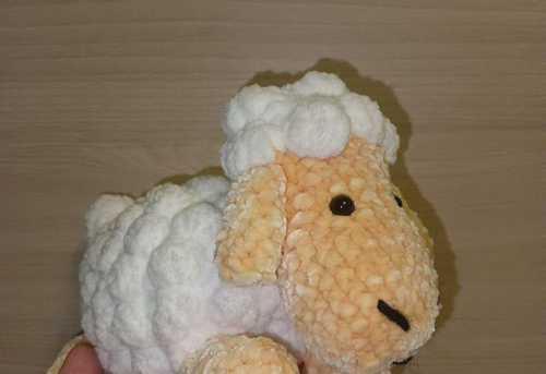 Мягкая игрушка овечка вязаная
