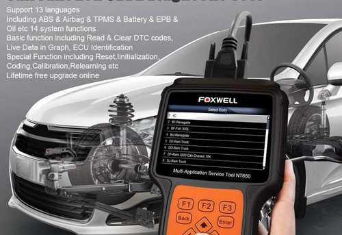 Мультидиагност для автомобиля foxwell NT650 OBD2