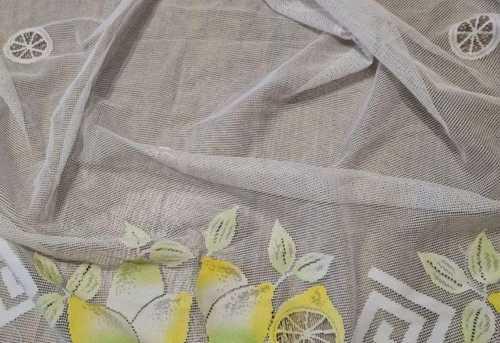 Кухонный тюль с лимонами