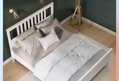 Кровать Икеа hemnes хемнэс кымор, 160х200см, белая