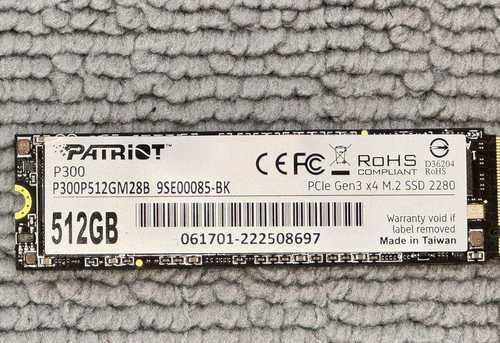 SSD Patriot P300 512GB M2 (новый)