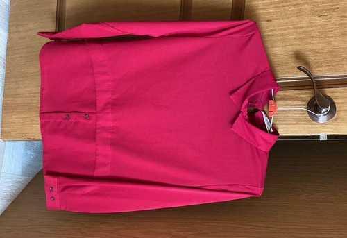 Блузка рубашка бордовая школьная