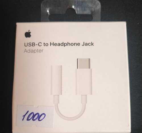 Переходник apple USB-C to Headphone jack